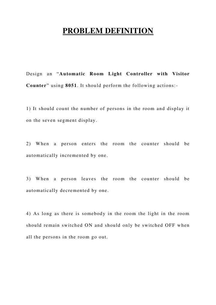 Problem Definition | PDF