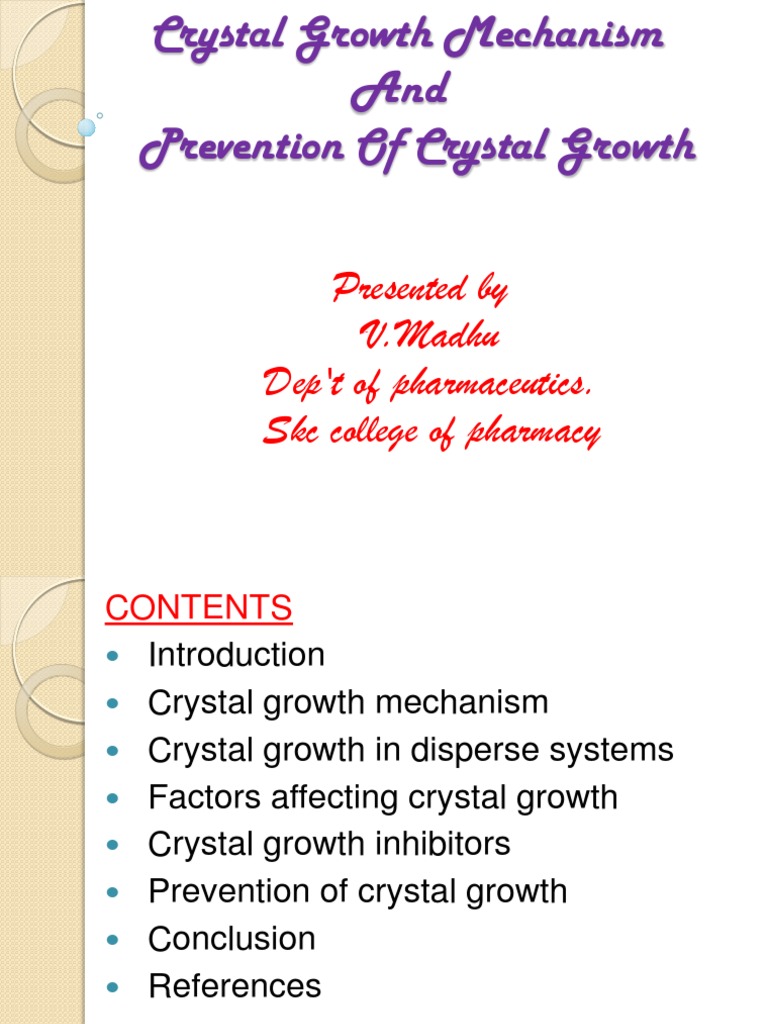 Crystal Growth Mechanism and Prevention of Crystal Growth | PDF ...