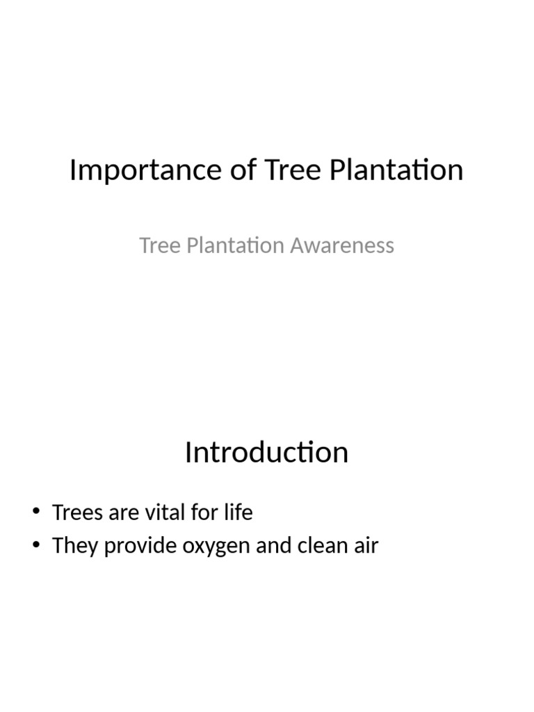 Importance of Tree Plantation | PDF