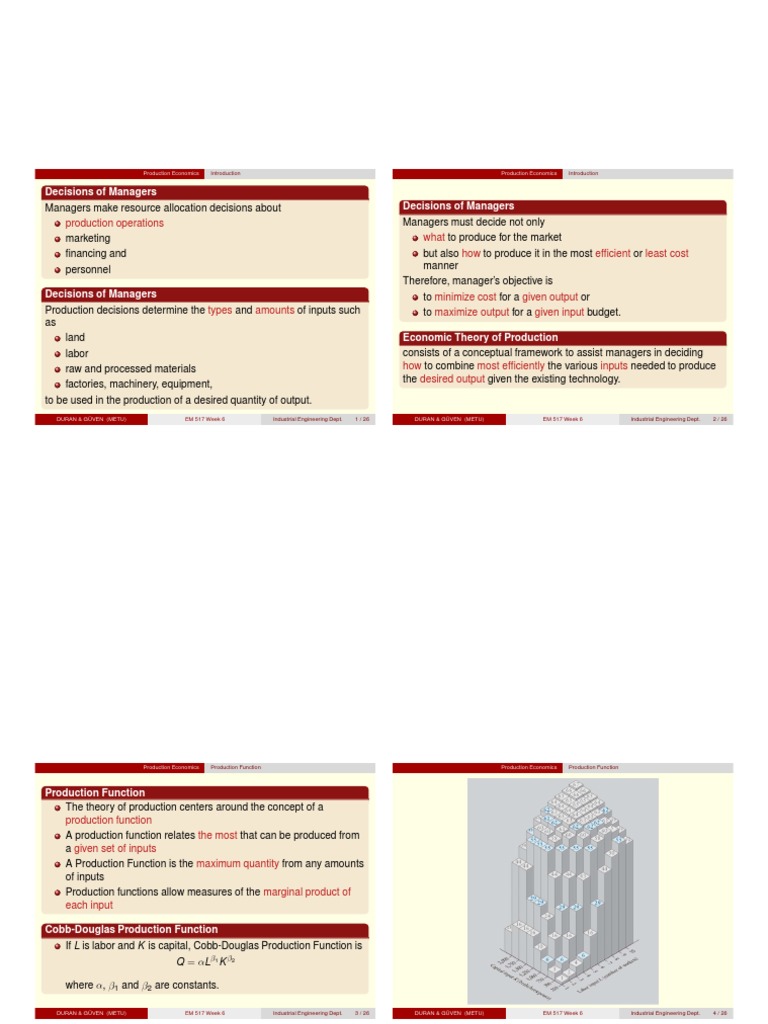 Em Lecture Presentation Handout | PDF | Production Function | Factors ...