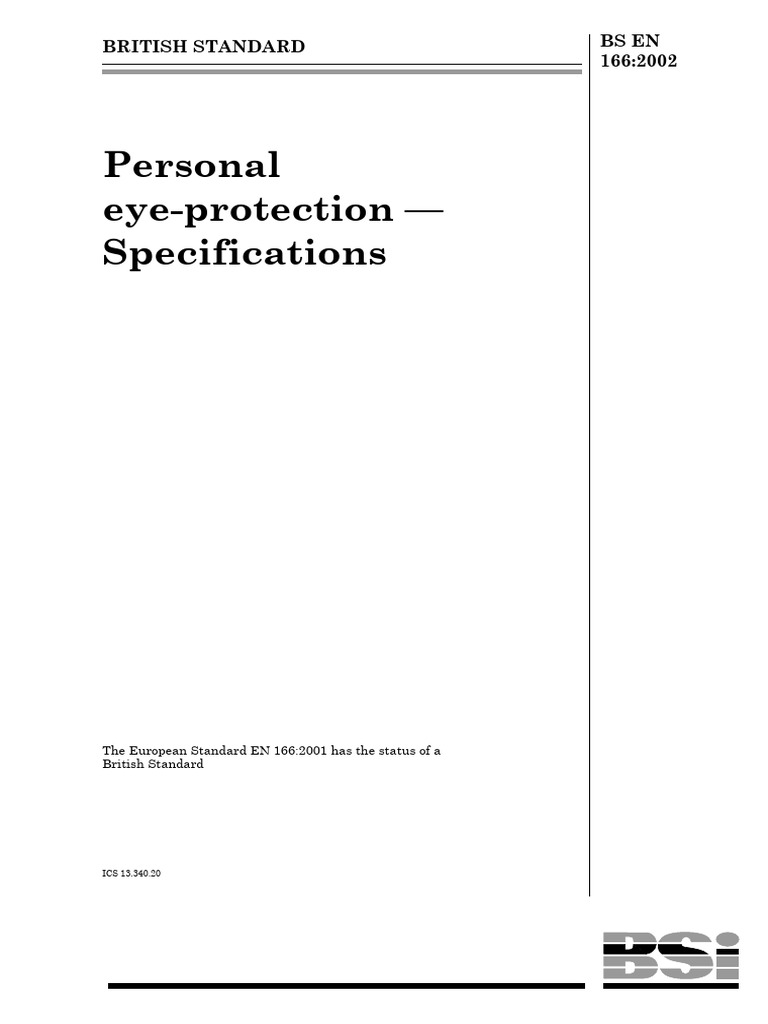 BS 166 V 2002 (Eng) | PDF | Eye | Human Eye