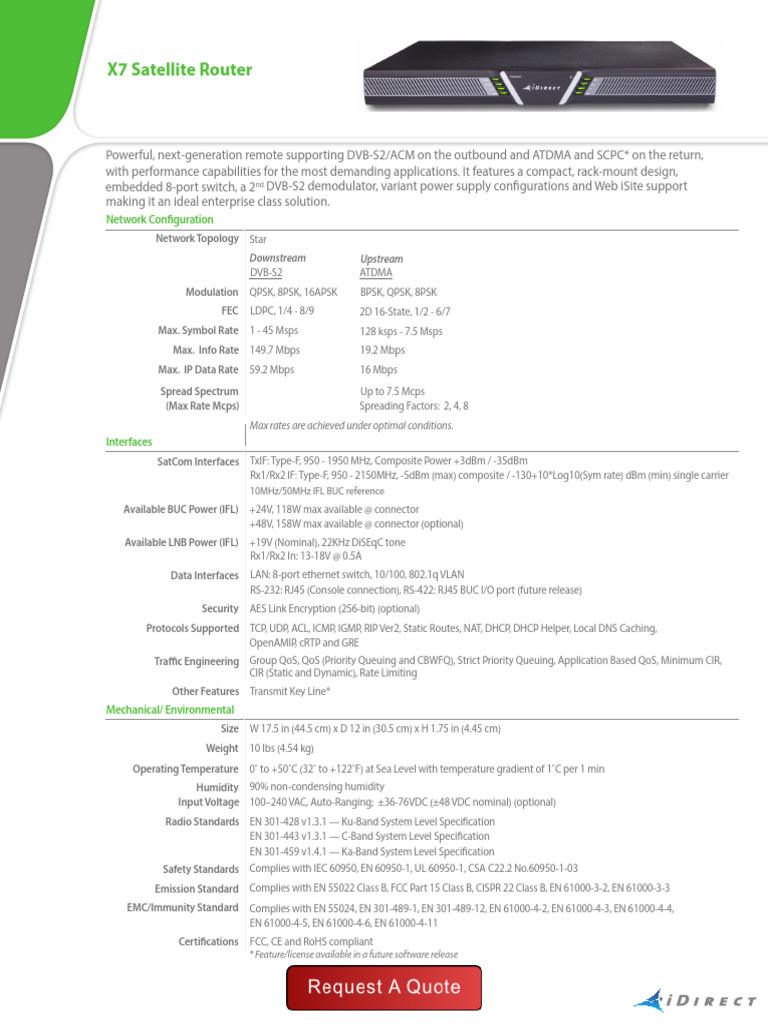 Idirect 105 Hub ULC T 0916 X7 | PDF | Telecommunications | Computer Network