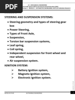 Steering Systems Overview | PDF | Steering | Gear