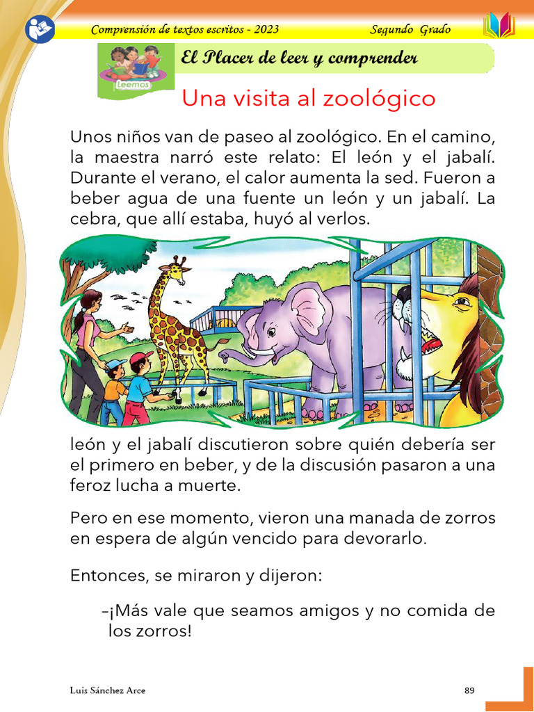 17 - Una Visita Al Zoologico | PDF | León