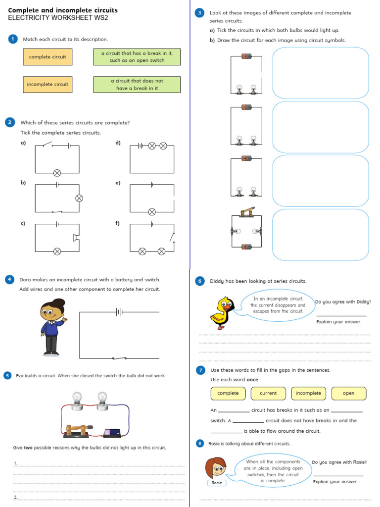 Complete vs Incomplete Circuits | PDF | Series And Parallel Circuits ...