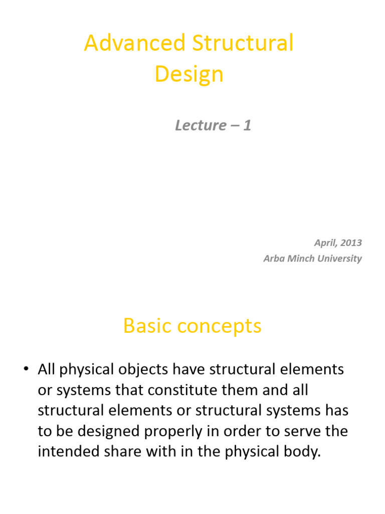 Advanced StructuralDesign | PDF | Structural Analysis | Structural Engineering