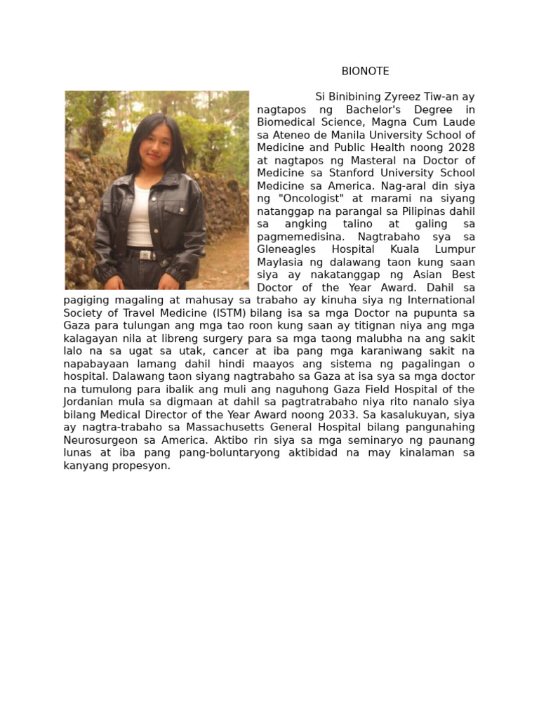 Bio Note | PDF