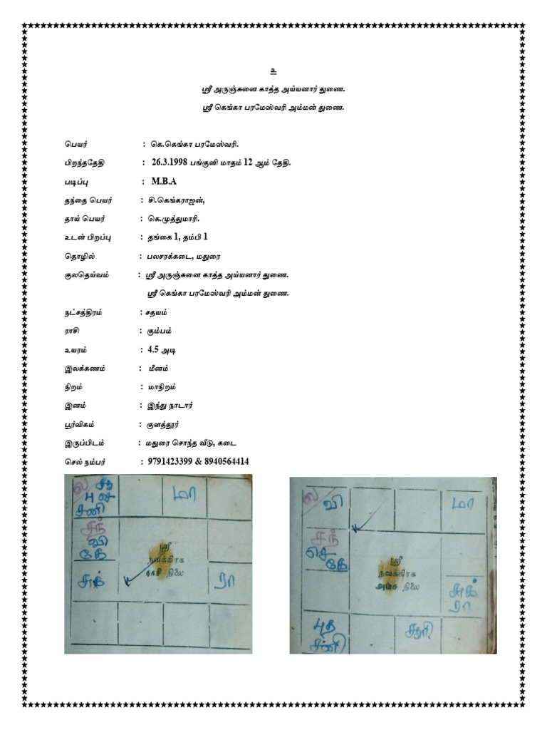 Kanga Parameswari Biodata | PDF