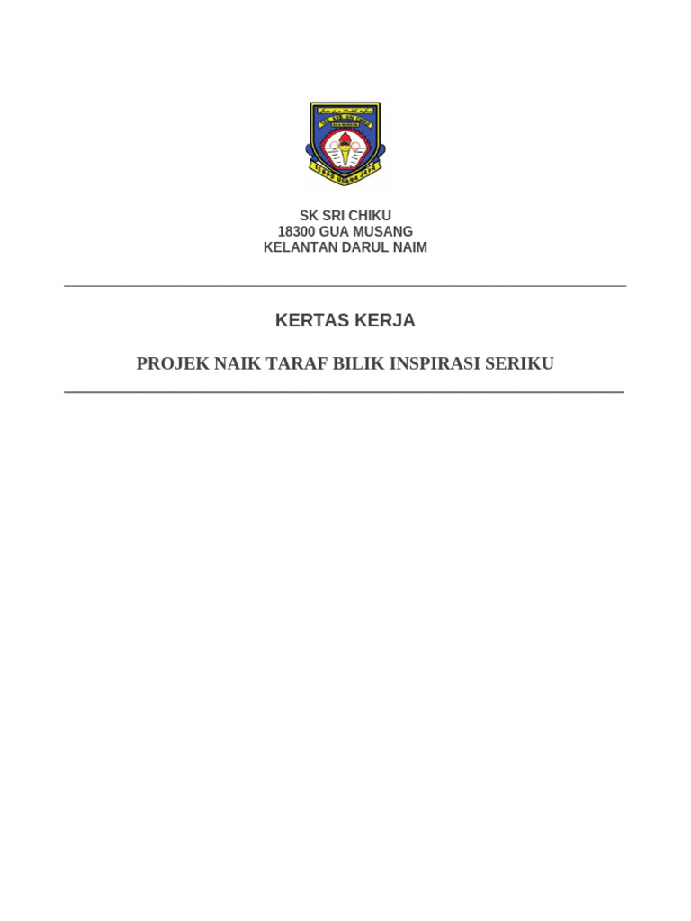 Naik Taraf Bilik Inspirasi SERIKU SK Sri Chiku | PDF