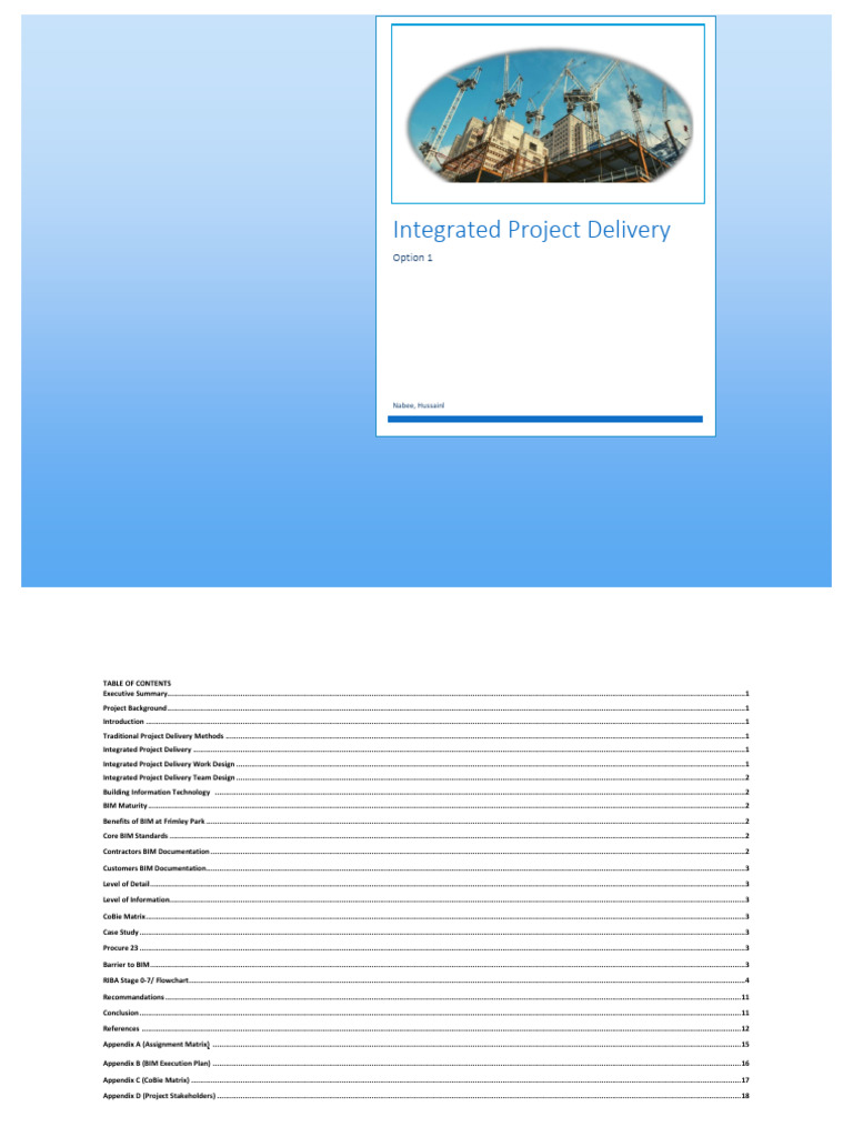 Sample 5 IPD Option 1 | PDF | Building Information Modeling