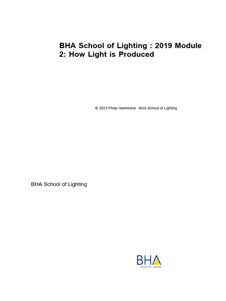 001 BHA C2019 Module 1 23 Jan 23 | PDF | Light | Electromagnetic Spectrum