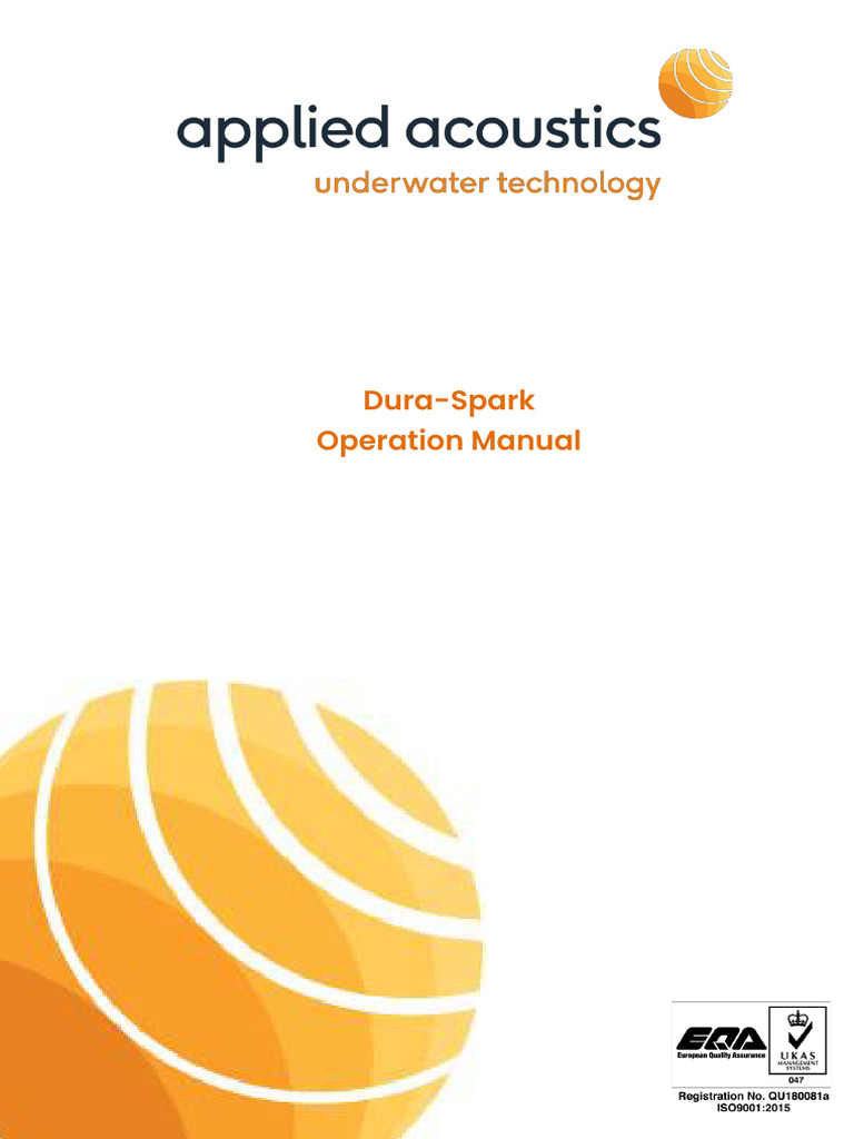 Dura-Spark Operation Manual Guide | PDF | Power Supply | Electricity