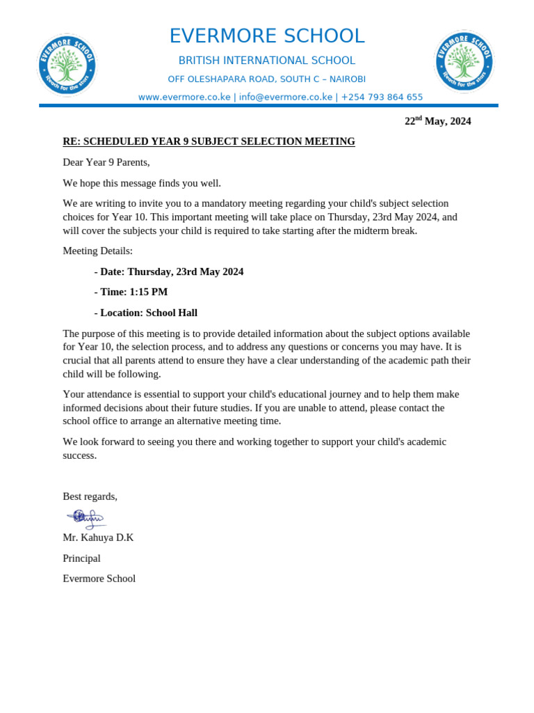 Year 9 Subjects Selection Meeting | PDF