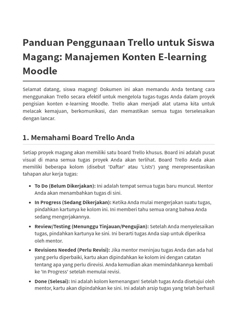 Trello Intern Guide | PDF