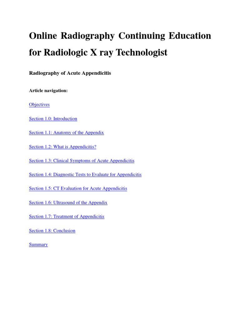 Online Radiography Continuing Education | PDF | Medical Imaging | Ct Scan
