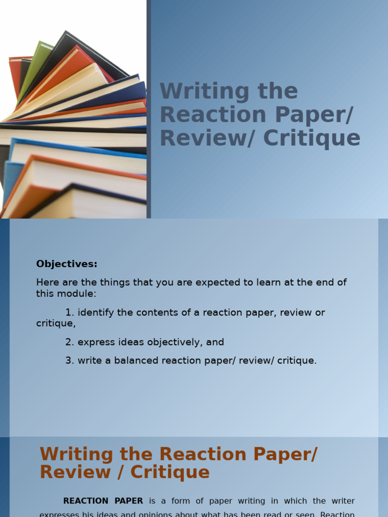 Wrting A Reaction Paper | PDF | Human Communication