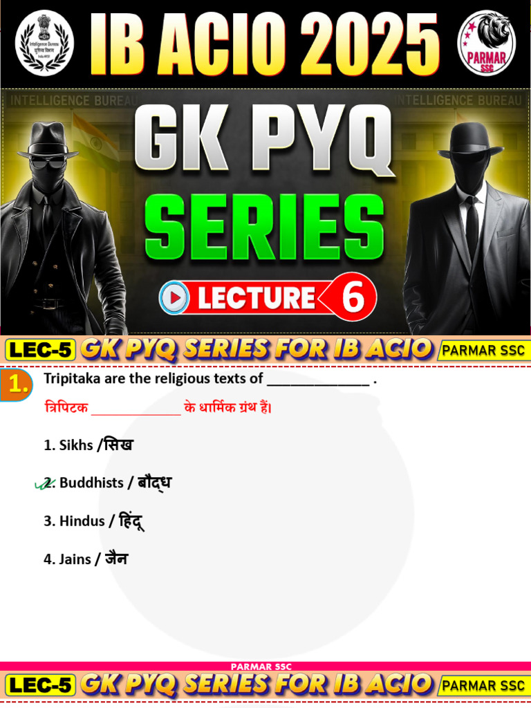 Lec - 6 Pyq For Ib Acio Parmar | PDF