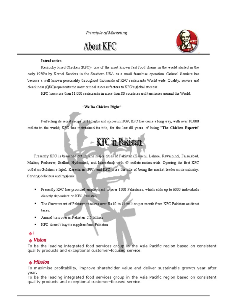 KFC Marketing Plan For Pakistan | PDF | Pakistan | Brand