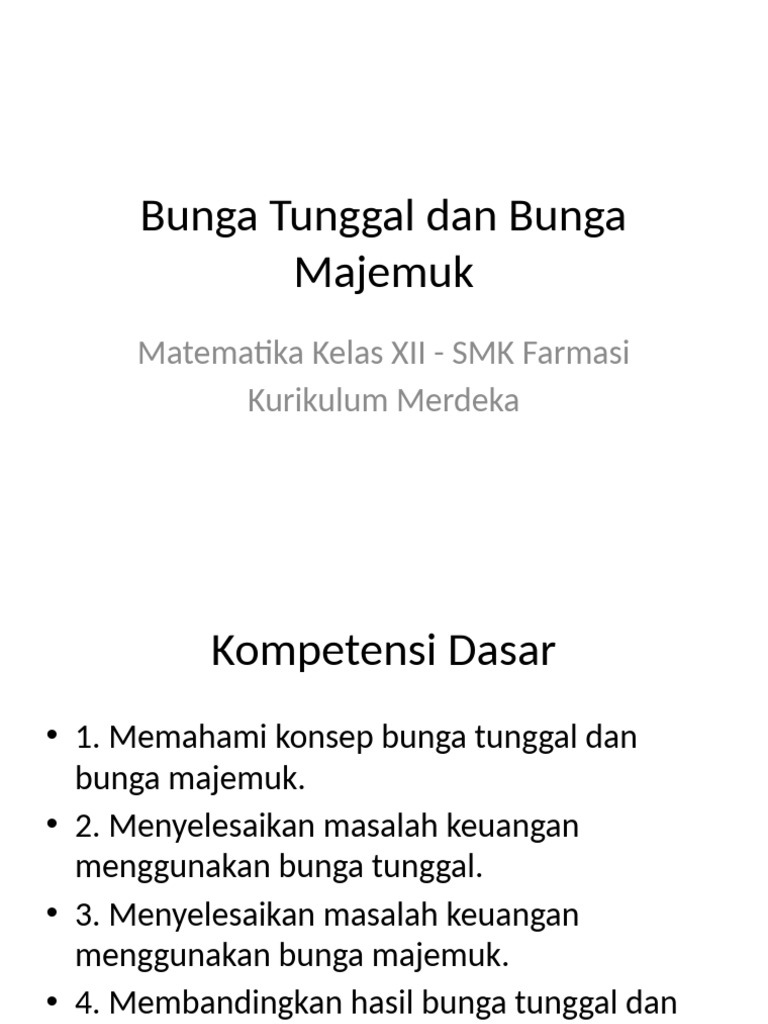 Bunga Tunggal Dan Majemuk Dengan Grafik | PDF