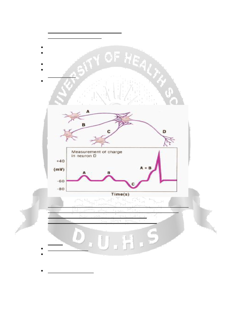 Summation and Tetanization in Neurons | PDF | Neuroscience | Nervous System