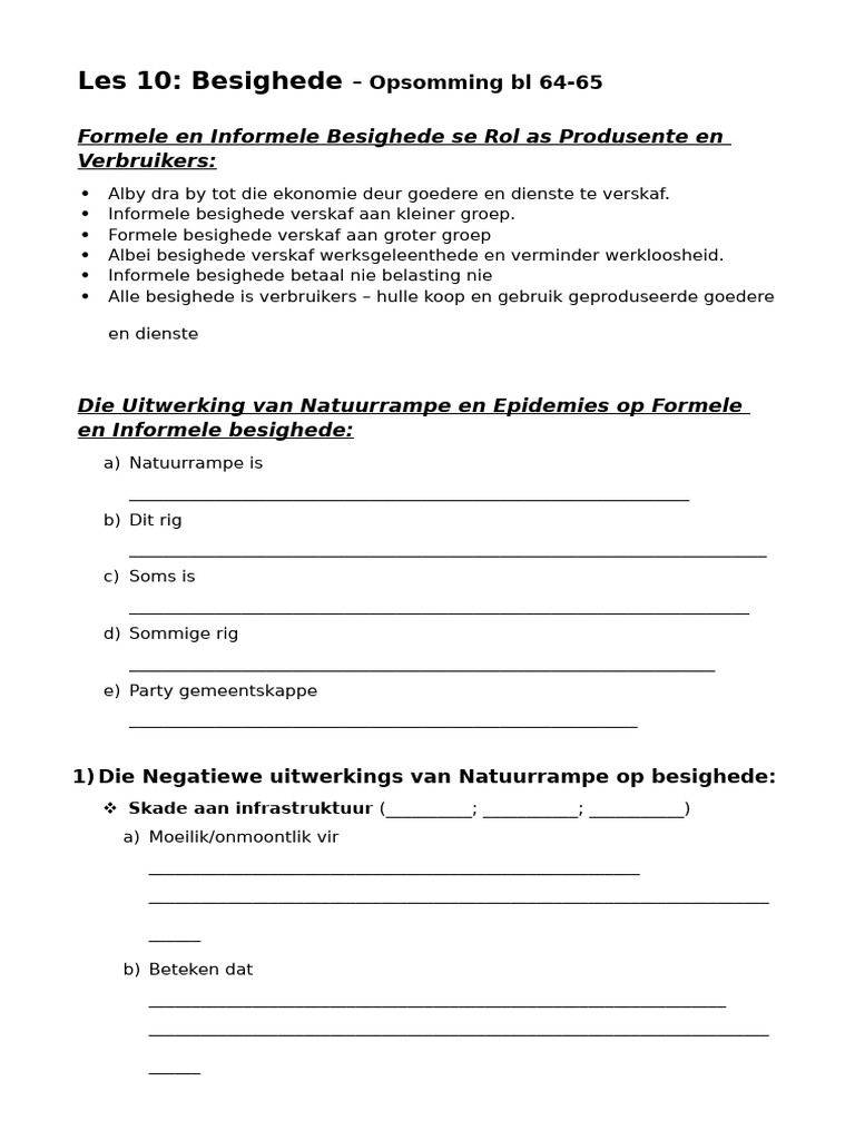 EBW - Les 10 Opsomming - BESIGHEDE | PDF