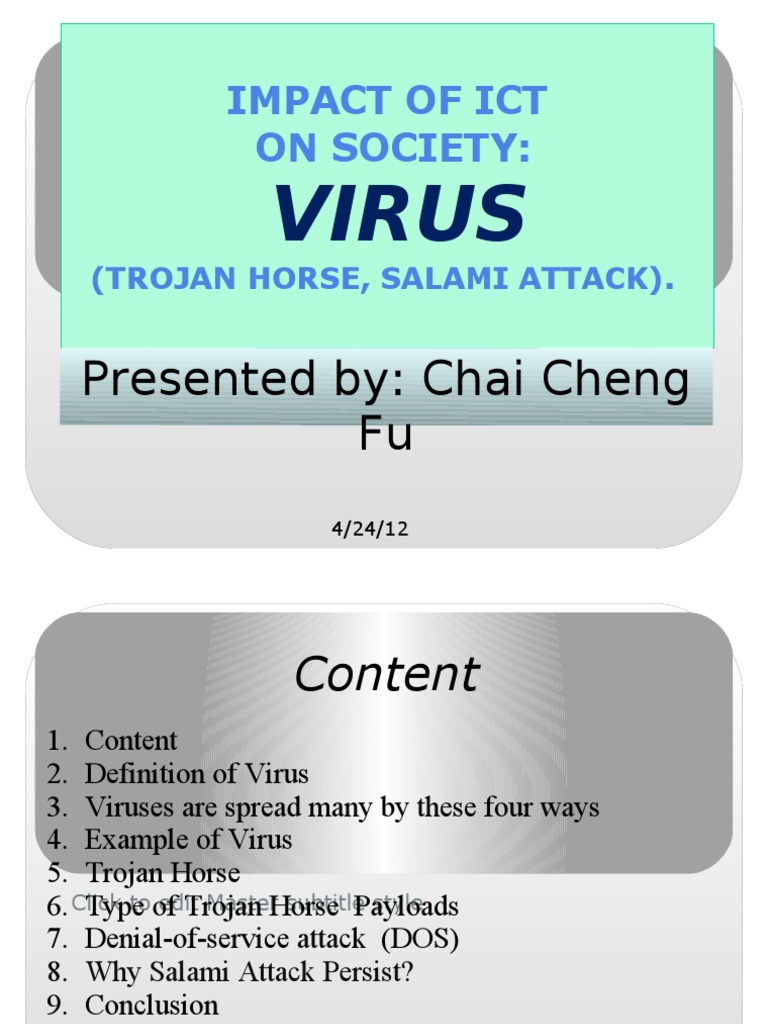 Impact of Ict On Society:: Virus | PDF | Computer Virus | Malware