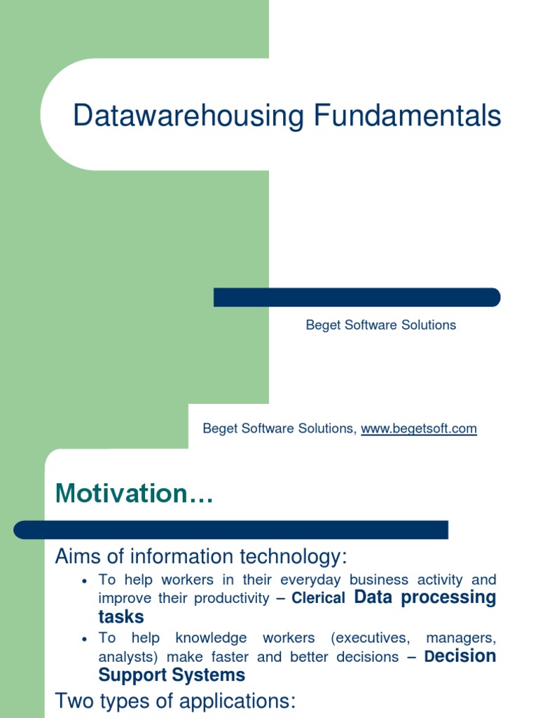 Data Warehousing Fundamentals Explained | PDF | Data Warehouse | Data