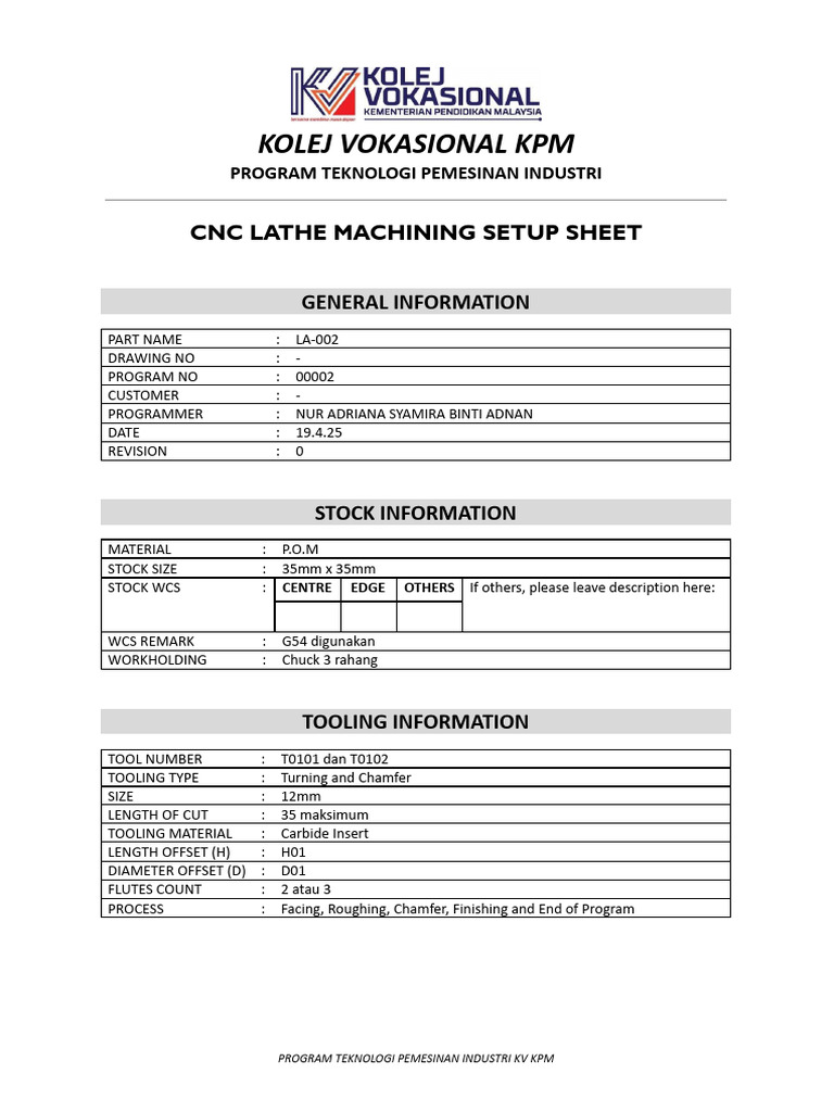 CNC Lathe Machining Setup Guide | PDF | Mechanical Engineering | Crafts