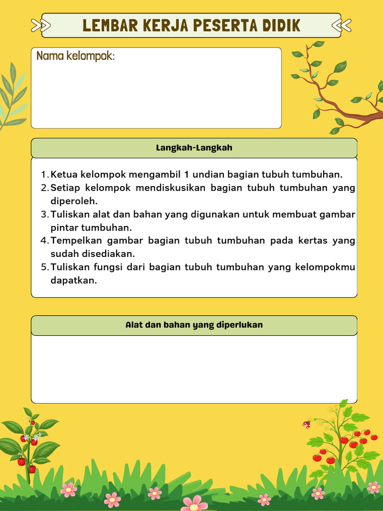 Salinan Dari Lkpd Full Kelas 4b | PDF