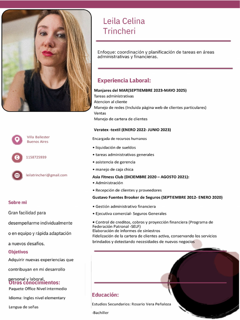 CV Leila Trincheri PDF | PDF