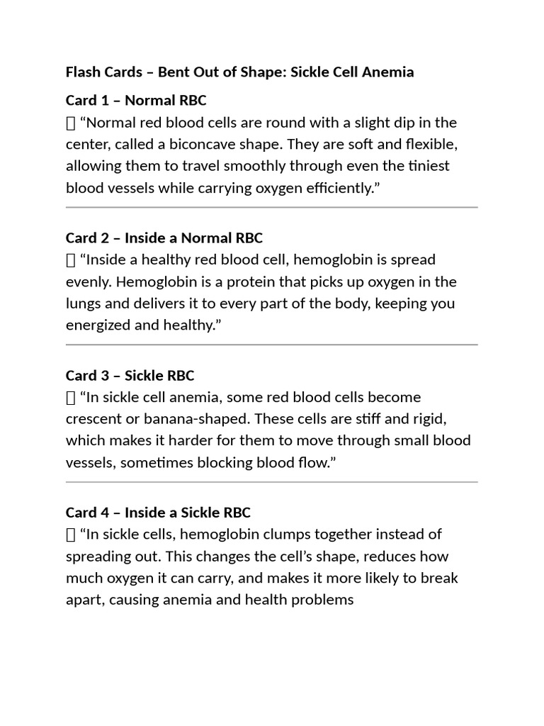 Flash Cards Blood | PDF