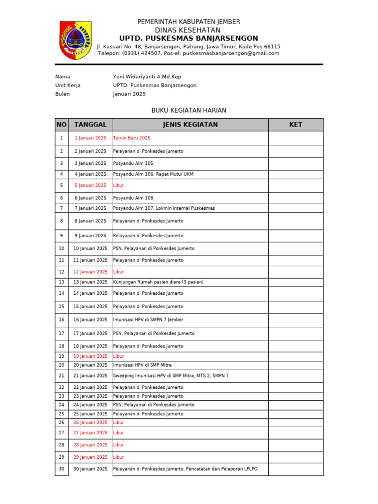 Contoh Lhk Asn 2025 | PDF