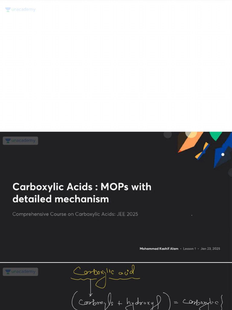 Carboxylic Acids MOPs With Detailed Mechanism With Anno | PDF