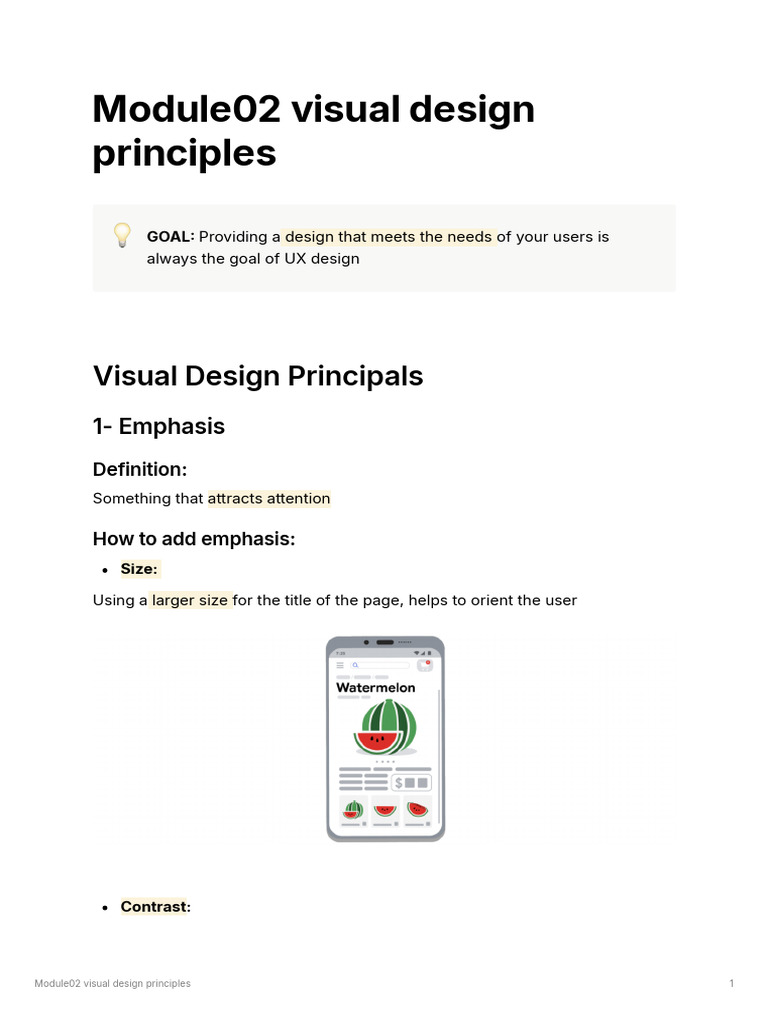 Module02 Visual Design Principles - For Google Ux Certificate | PDF ...