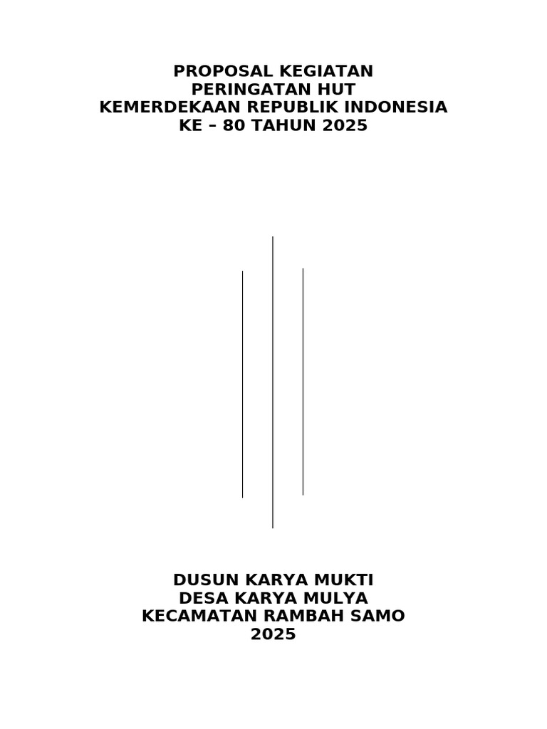 Proposal HUT RI ke-80 Dusun Karya Mukti | PDF