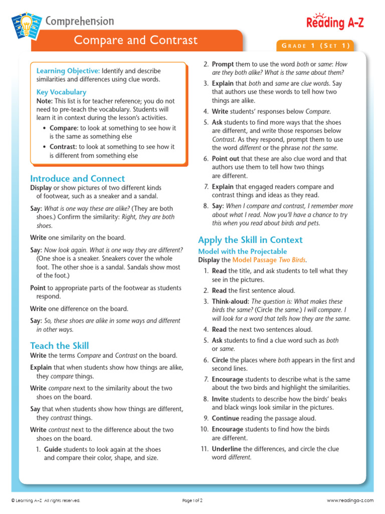Cs Gr1 CC Teacher Lesson Plan | PDF | Reading Comprehension