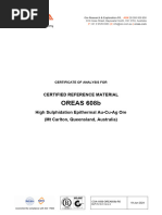 Certificate of Analysis: OREAS 600b | PDF | P Value | Standard Deviation