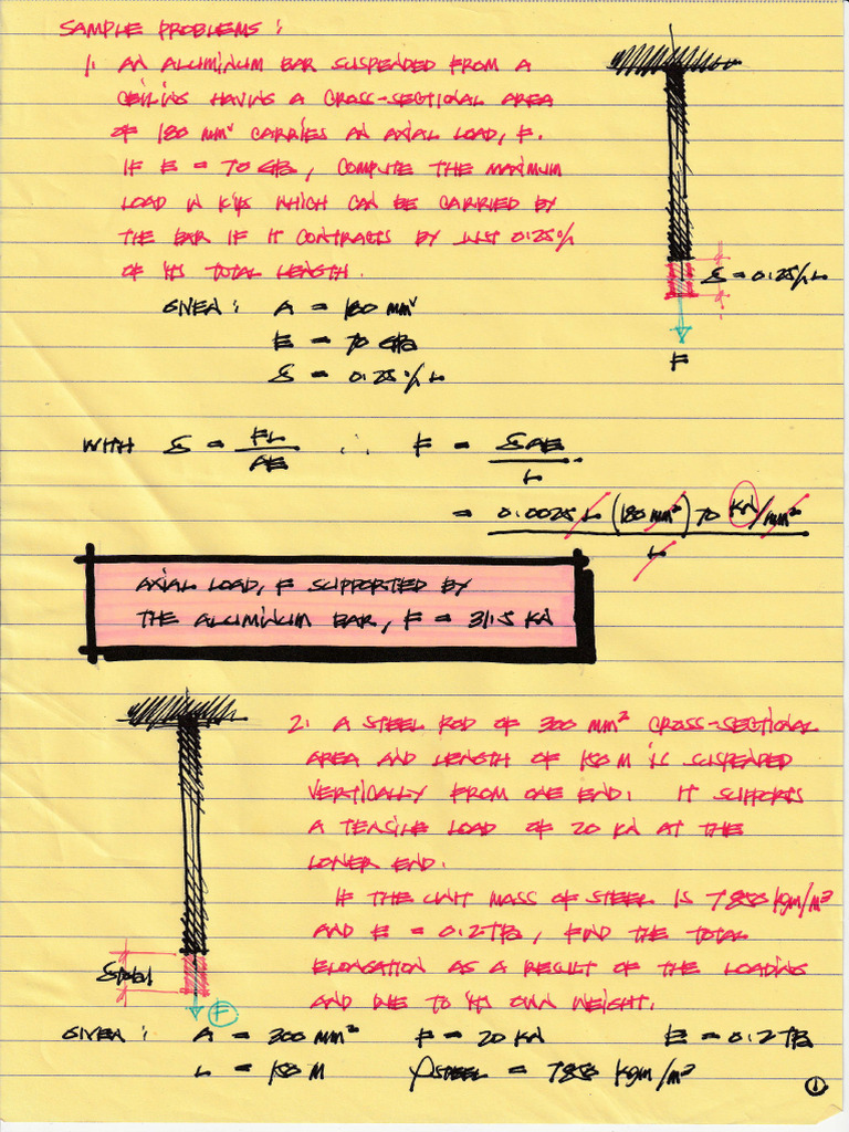 2 - Strain Solved Problems PDF Reviewer - Chapter 2 | PDF