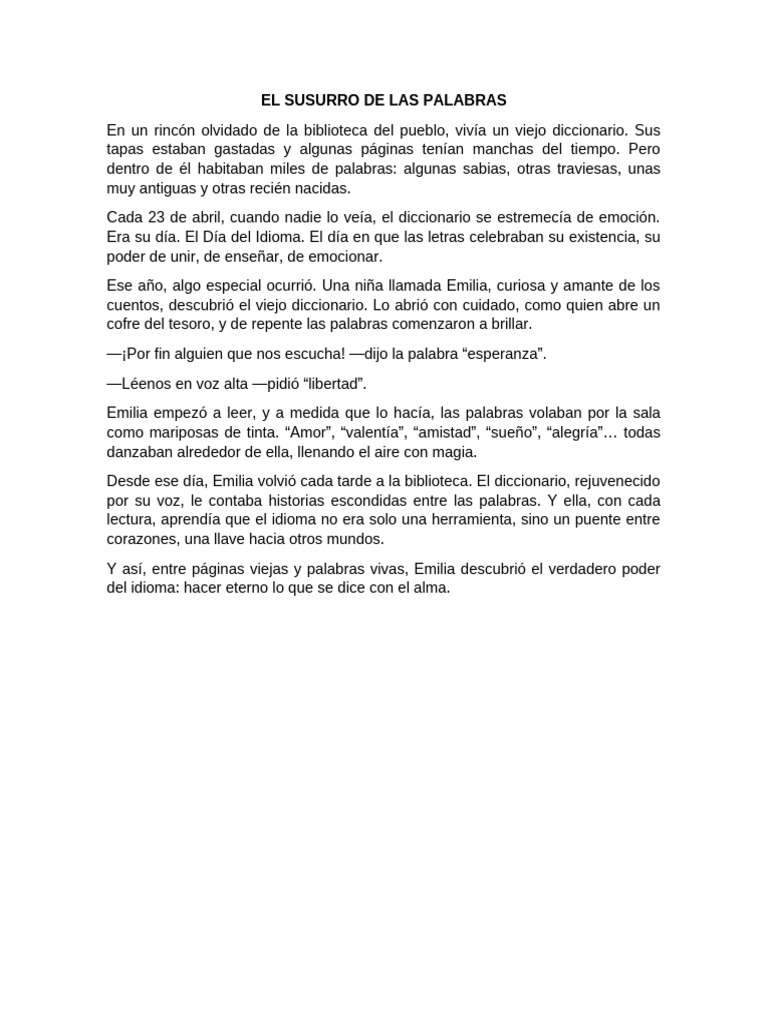 El Susurro De Las Palabras Pdf