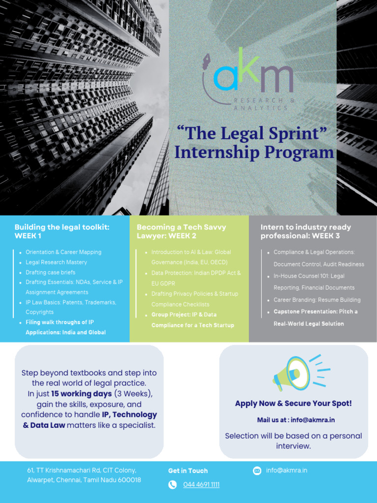 The Legal Sprint - Internship Program | PDF | Intellectual Property | Justice