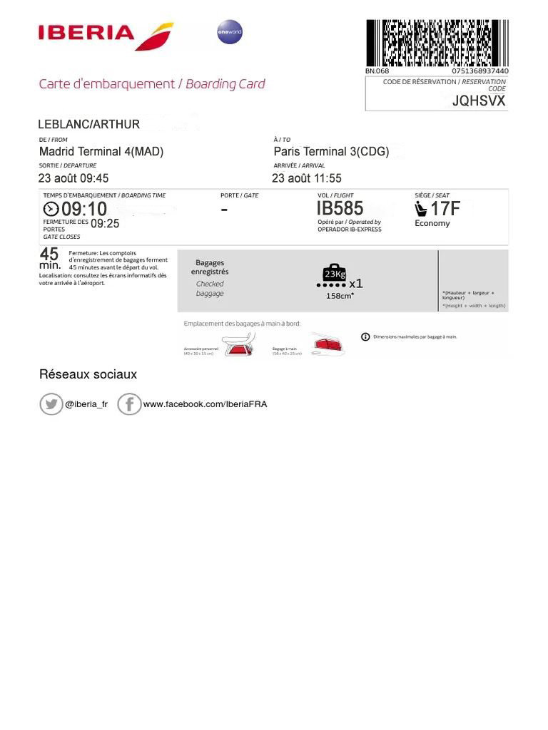 Billet Mr Arthur (1) | PDF