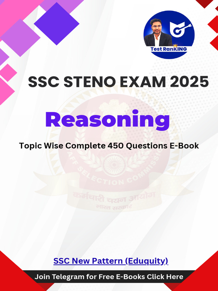 SSC Steno Exam 2025: Reasoning Guide | PDF | Logic | Word