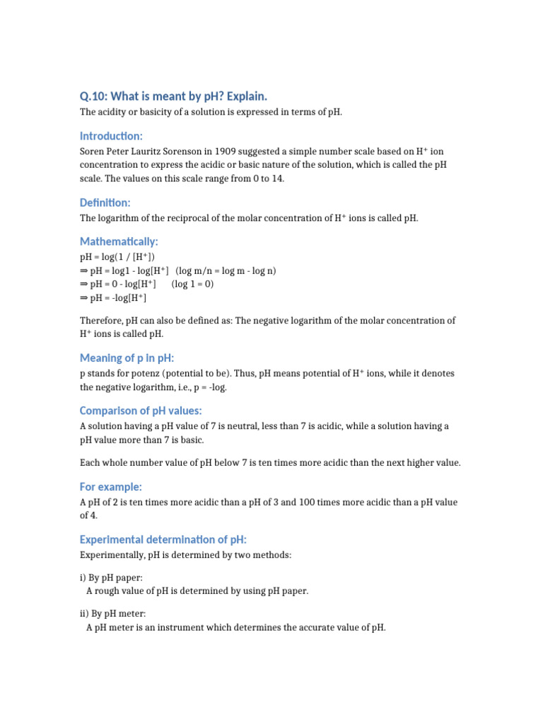 PH Explanation | PDF
