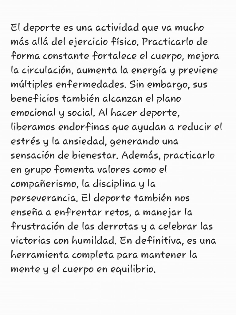 El Deporte y Sus Beneficios - 250901 - 085634 | PDF