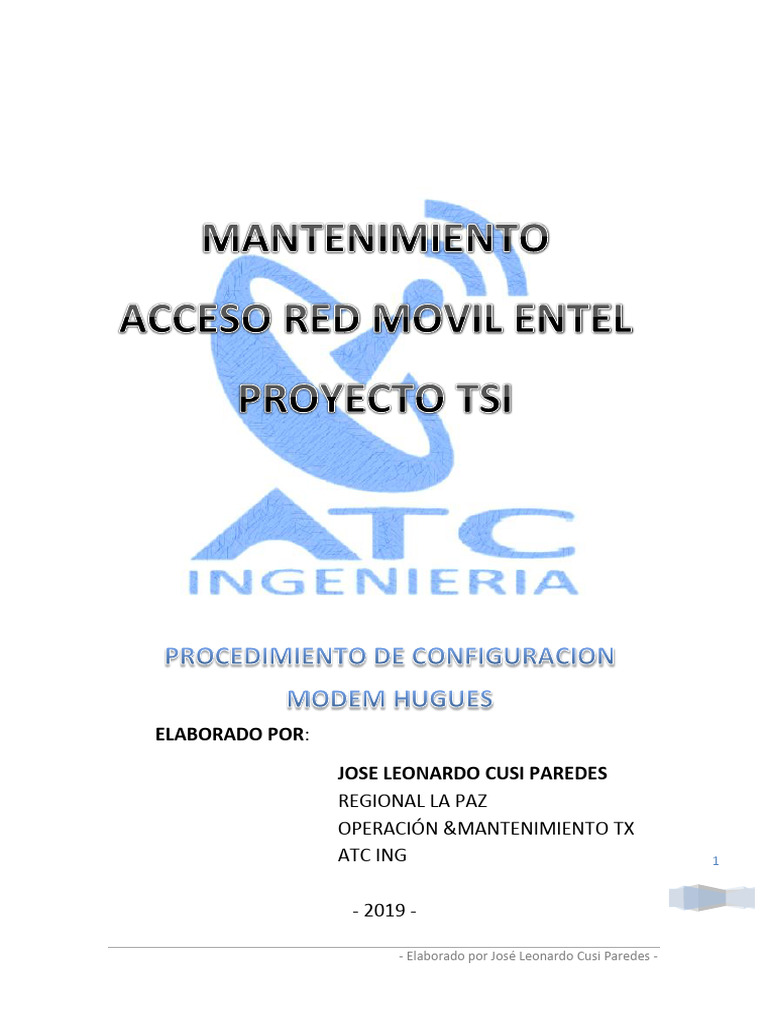 Configuración del Módem HUGUES HT 1300 | PDF | Red de arquitectura ...