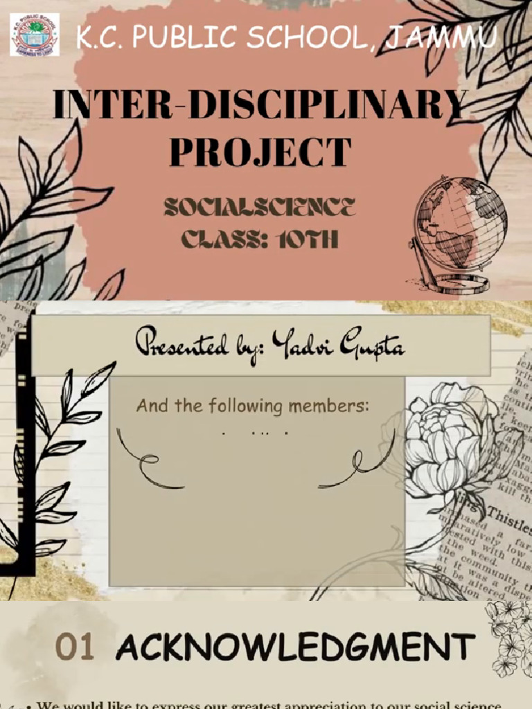 Terdisciplinary Project Class 10th D | PDF