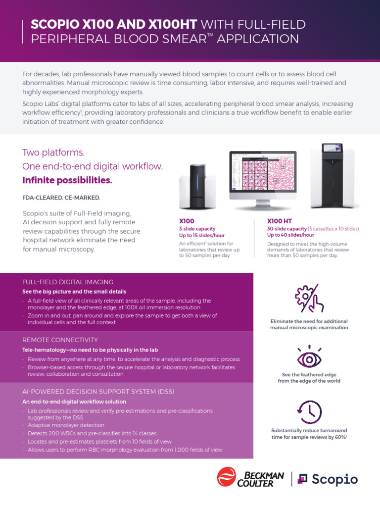 Scopio Specifications | PDF | Barcode