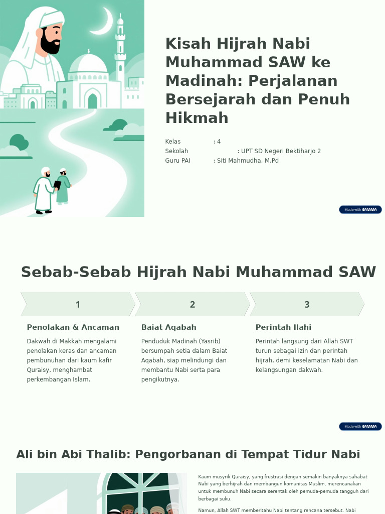 Kisah Hijrah Nabi Muhammad SAW Ke Madinah Perjalanan Bersejarah Dan ...