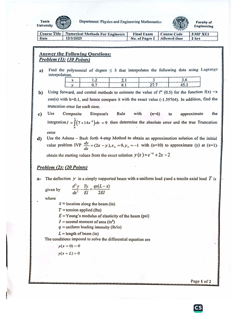 Final 2025 Numerical | PDF