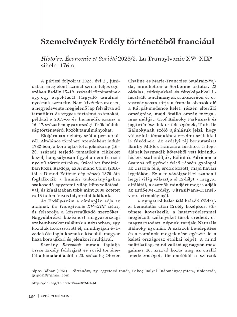 Erdely Franciaul | PDF